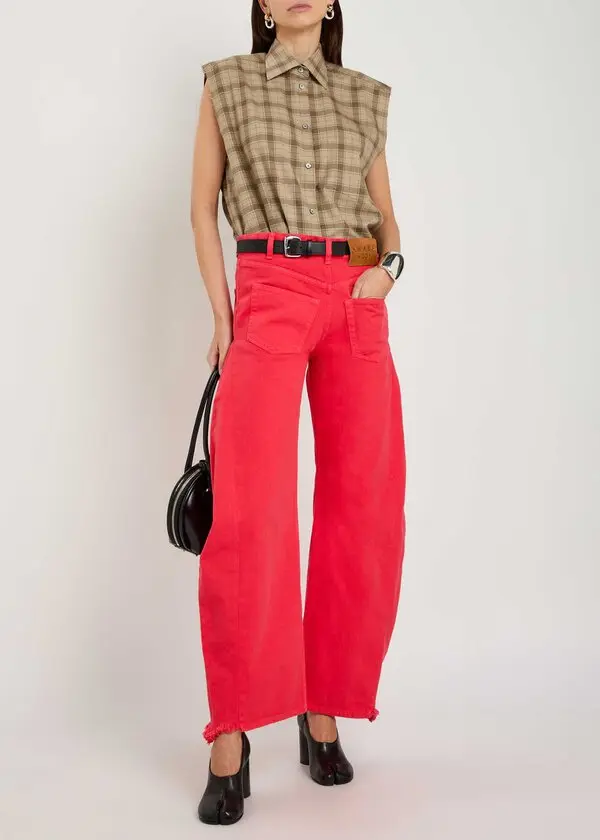 Acne Studios Checked Wool Sleeveless Shirt