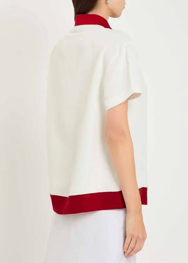 LIBEROWE Hana Contrasting Trim Woven Shirt - White