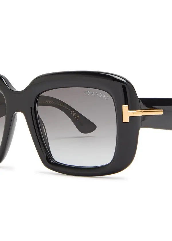 TOM FORD Square Frame Sunglasses - Black