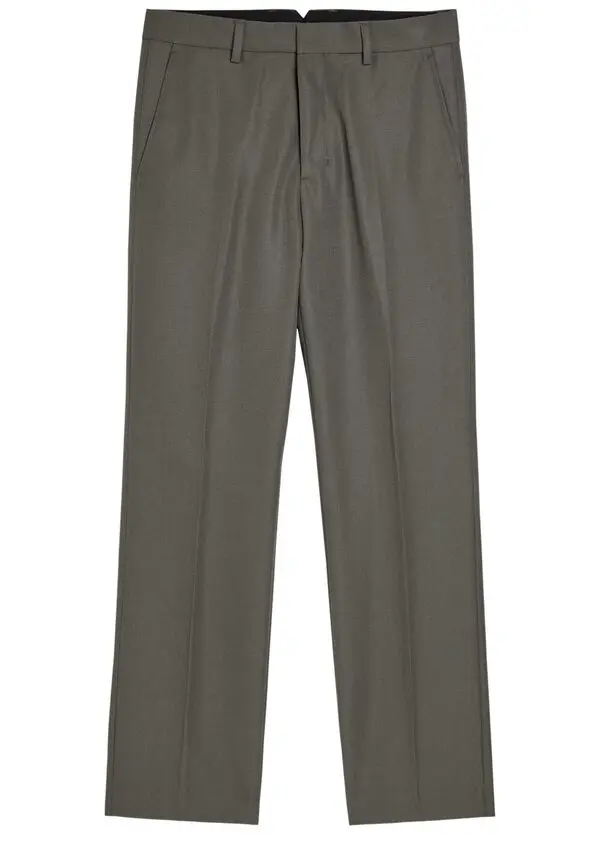 AMI Paris Straight-leg Wool Trousers