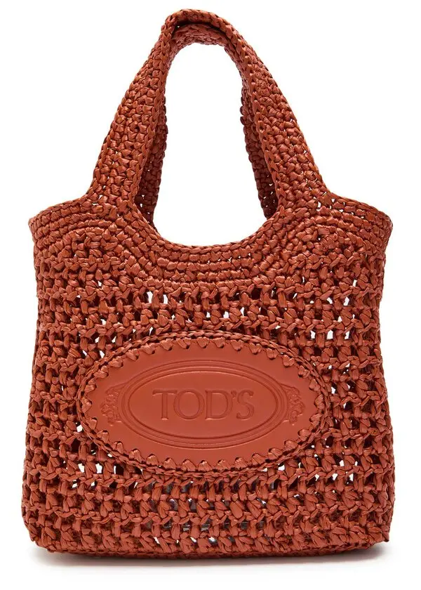 TOD'S Manici Mini Raffia Top Handle Bag