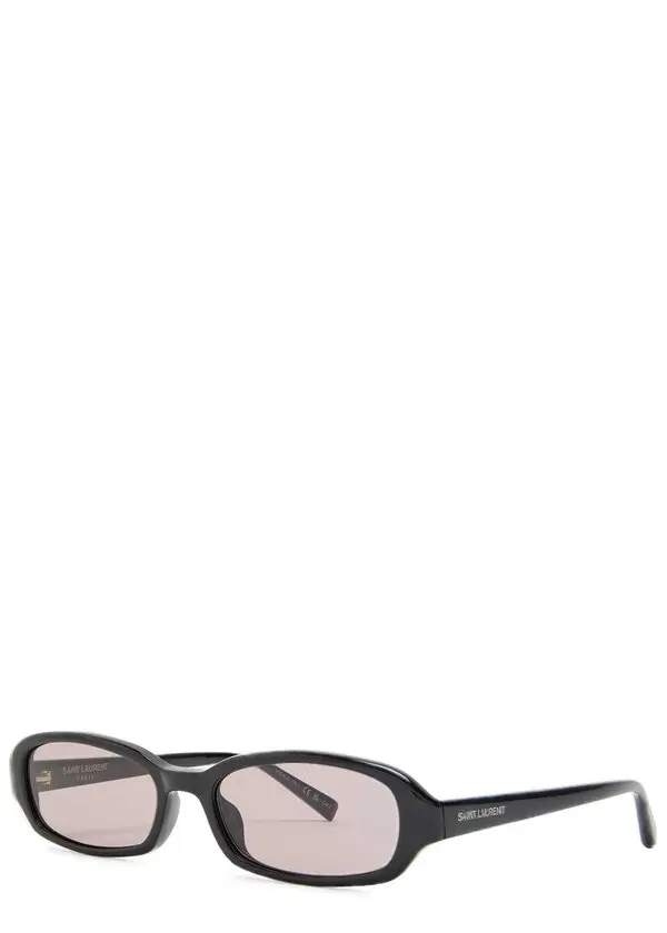 Saint Laurent Erin Narrow Rectangle-frame Sunglasses - Black