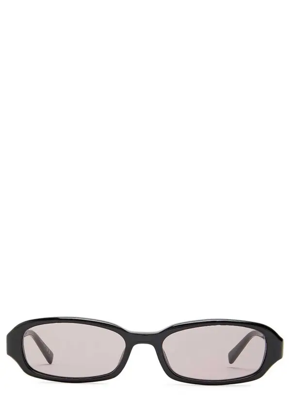 Saint Laurent Erin Narrow Rectangle-frame Sunglasses - Black
