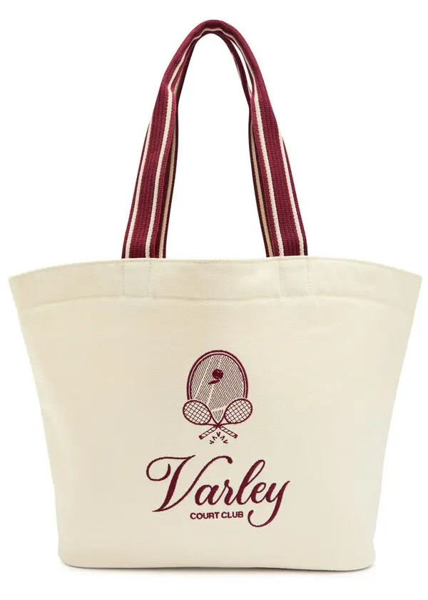 Varley Robinson Embroidered Canvas Tote Bag - Ivory