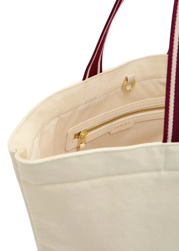 Varley Robinson Embroidered Canvas Tote Bag - Ivory