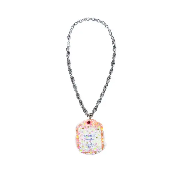 ACID CAT Reduce Reuse Sew Sparkle" Necklace - Orange