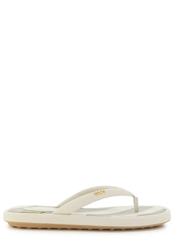 TOD'S Padded Leather Sandals - White