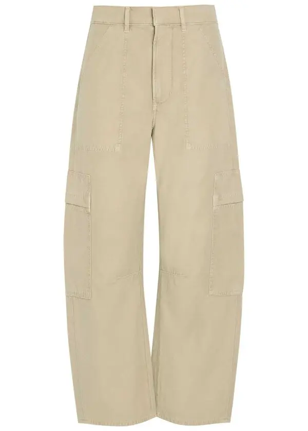 Citizens Of Humanity Marcelle Cotton-twill Cargo Trousers - Beige