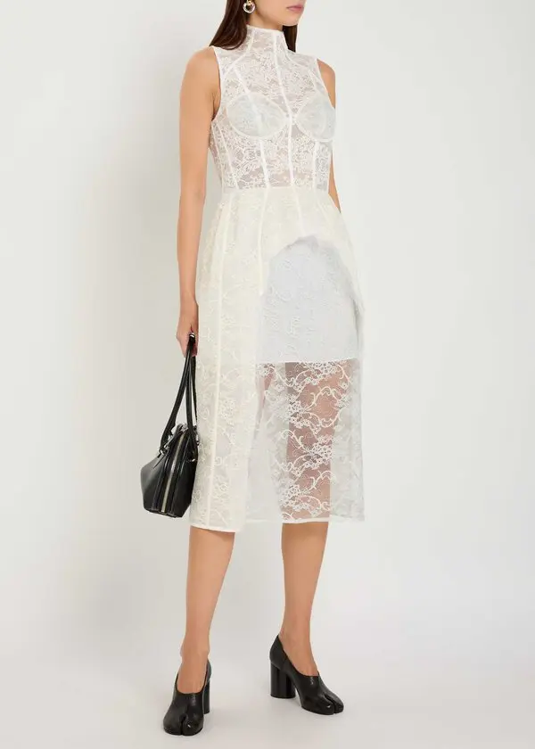 knee length dresses for ladies Satin Lace Dress
