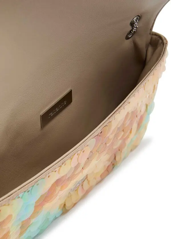 Rabanne Disc Embellished Leather Shoulder Bag - Multicoloured