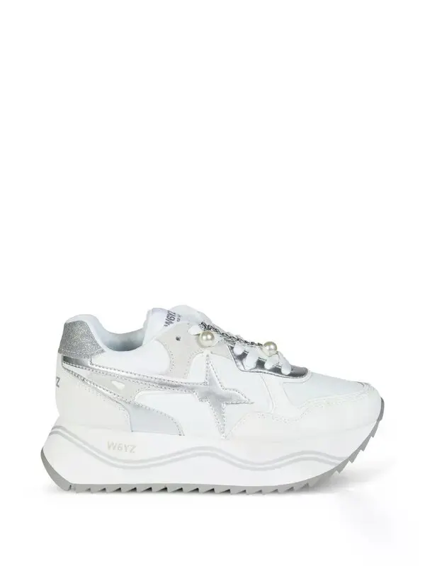 W6YZ Embellished Sneakers - White