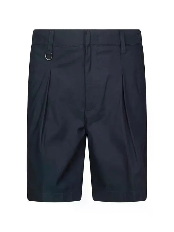 PAOLO PECORA Pleated D-ring Shorts - Blue
