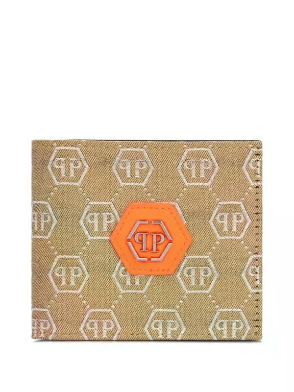 Philipp Plein Monogram Jacquard Wallet - Neutrals