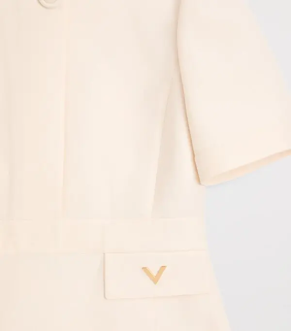 Valentino Garavani Wool-silk Crepe Mini Dress