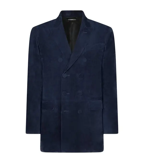 TOM FORD Suede Double-breasted Blazer