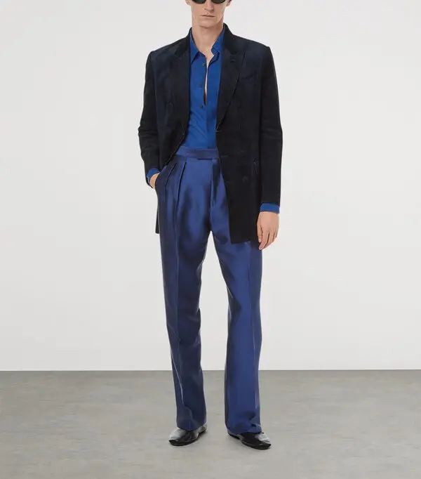 TOM FORD Suede Double-breasted Blazer