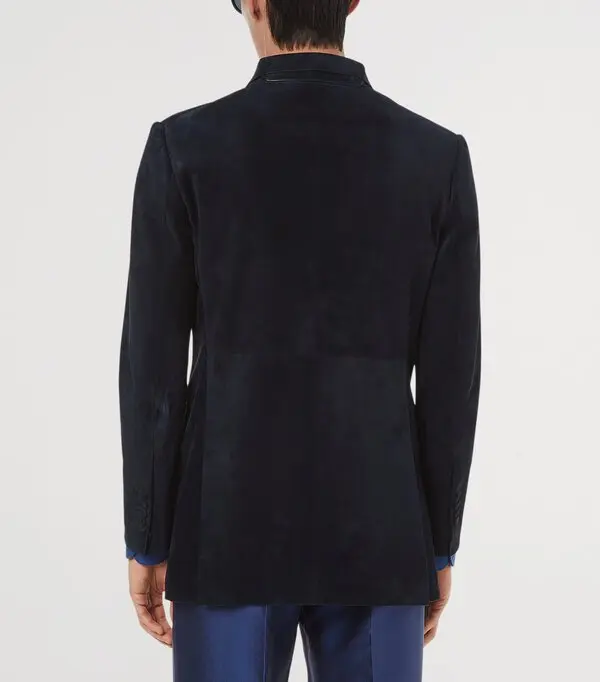 TOM FORD Suede Double-breasted Blazer