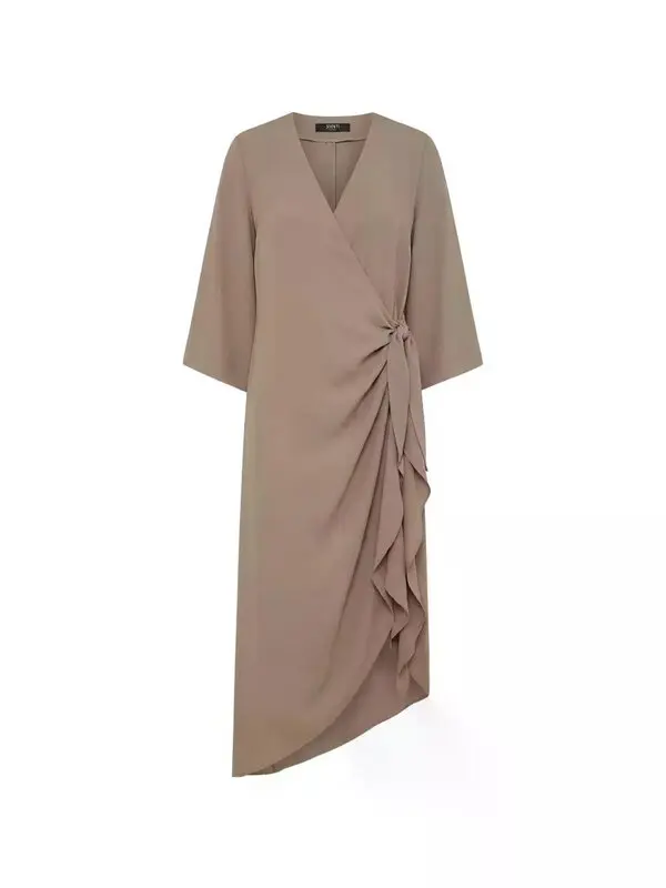 Seventy Ruffled Wrap-style Midi Dress
