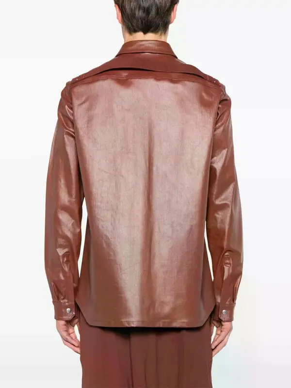 Rick Owens Coated Denim Shirt Jacket