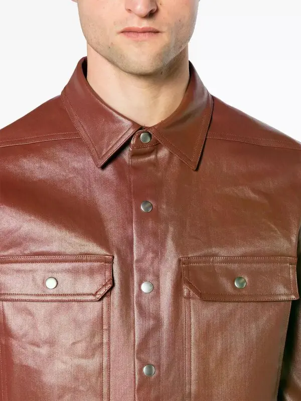 Rick Owens Coated Denim Shirt Jacket