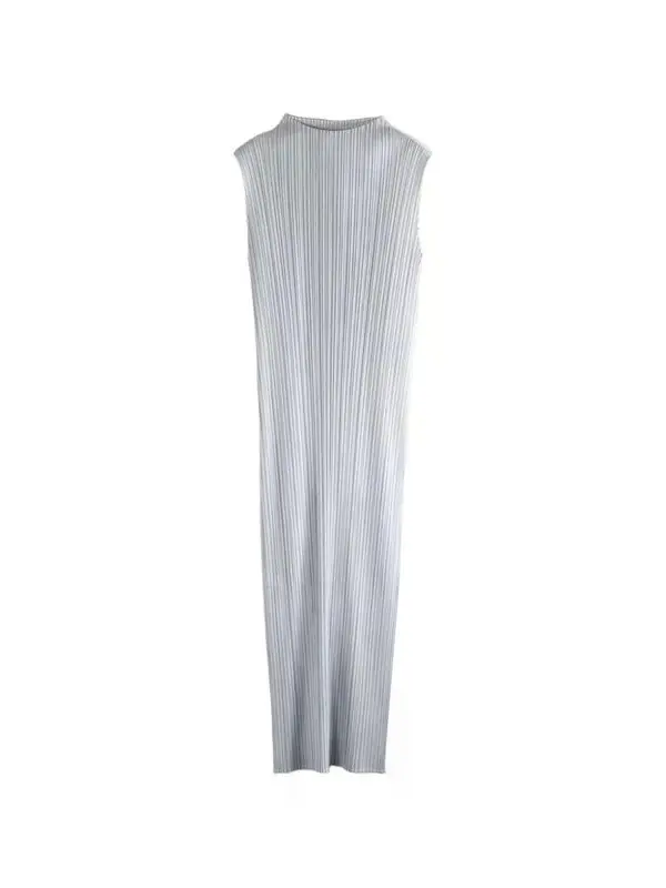 Issey Miyake Plissé Sleeveless Dress - Grey