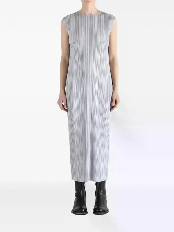 Issey Miyake Plissé Sleeveless Dress - Grey