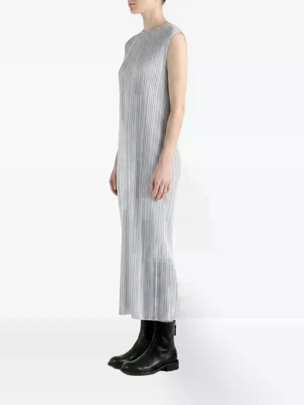 Issey Miyake Plissé Sleeveless Dress - Grey