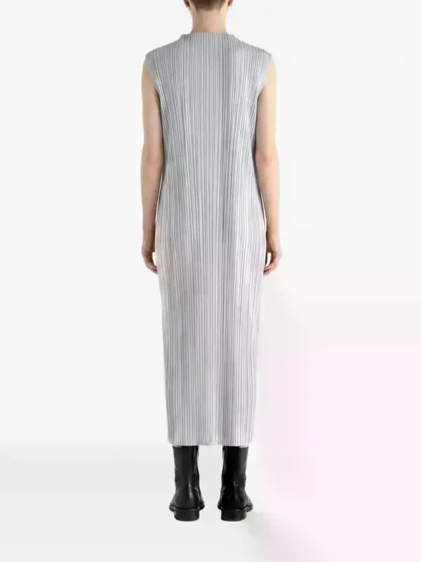 Issey Miyake Plissé Sleeveless Dress - Grey
