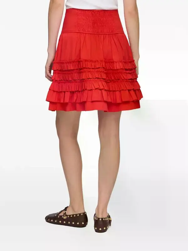 GANNI Tiered Ruffle Mini Skirt