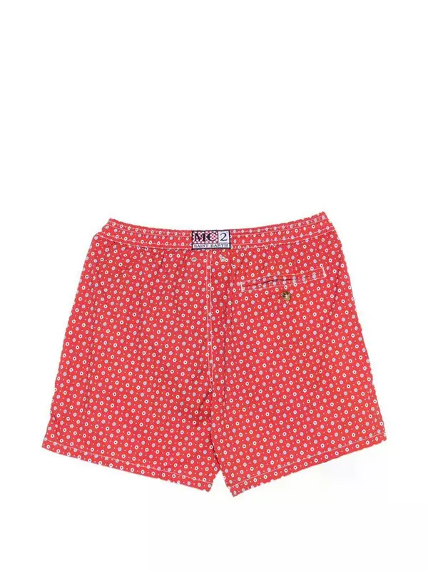 MC2 SAINT BARTH Floral Print Swim Shorts - Red
