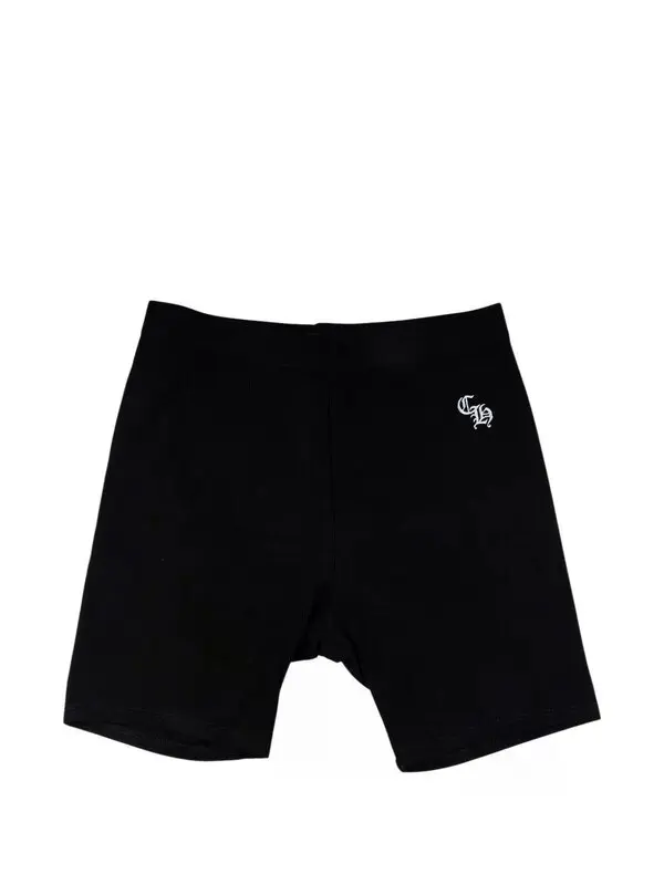 Chrome Hearts Ribbed Biker Shorts With Embroidered Logo