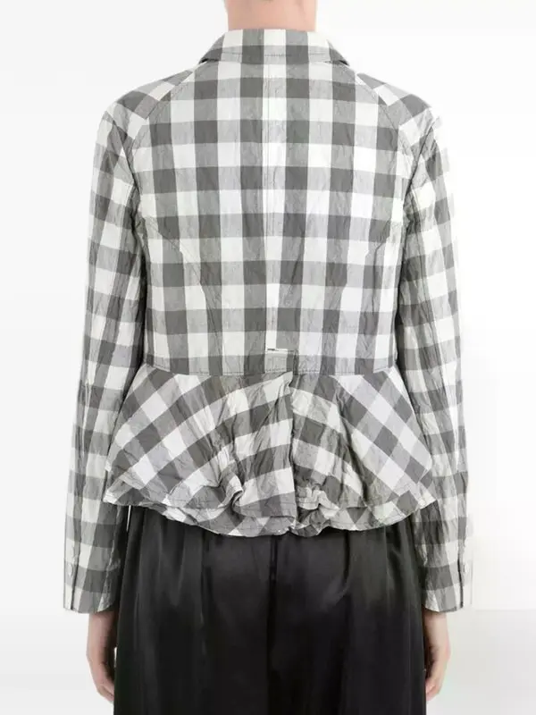 COMME DES GARÇONS TAO Gingham Check Ruffled Jacket