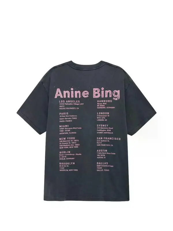ANINE BING Cade Smiley Graphic T-shirt - Grey