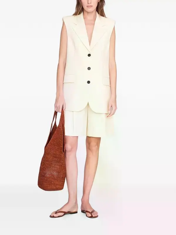 ANINE BING Leah Logo Raffia Tote Bag