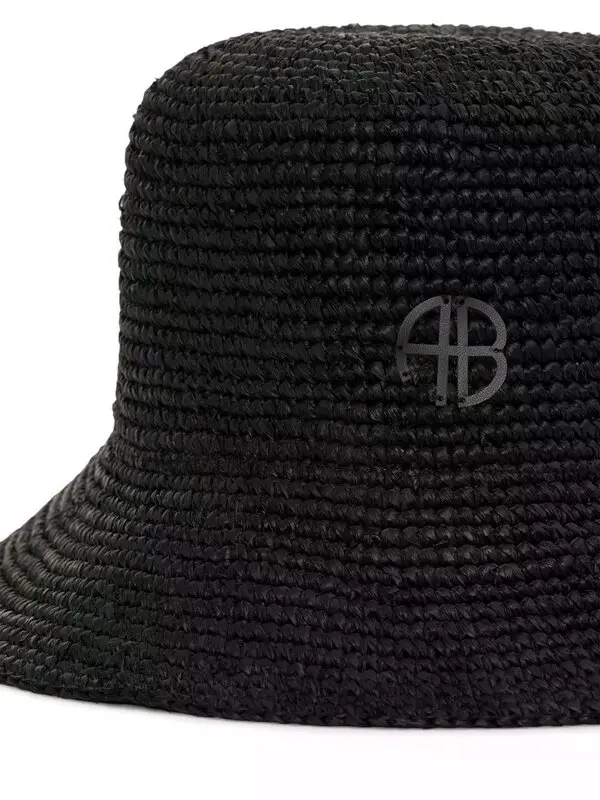 ANINE BING Cabana Raffia Bucket Hat