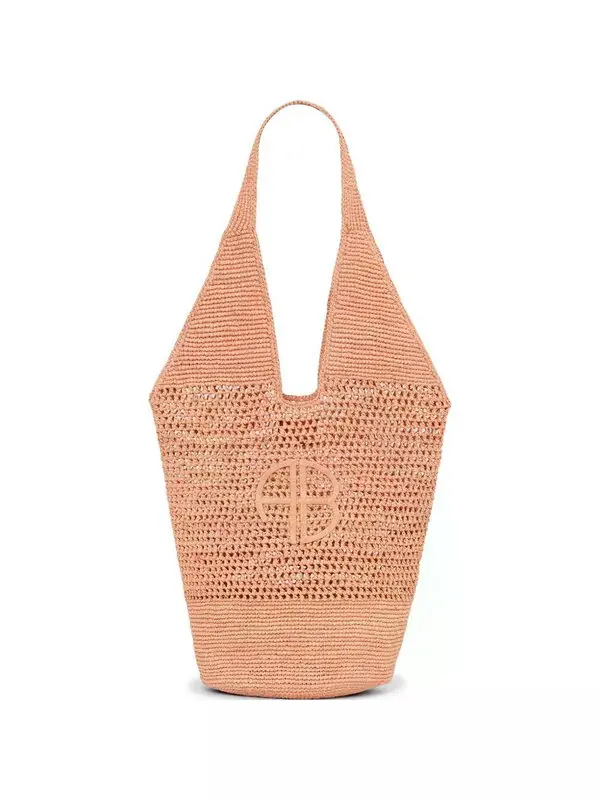 ANINE BING Leah Raffia Tote Bag
