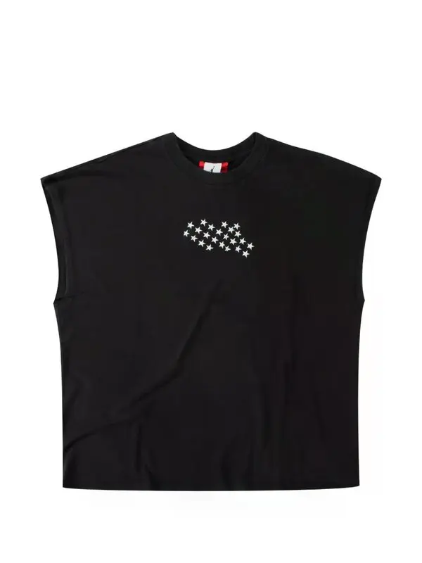 JORDAN Star-print Sleeveless T-shirt - Black
