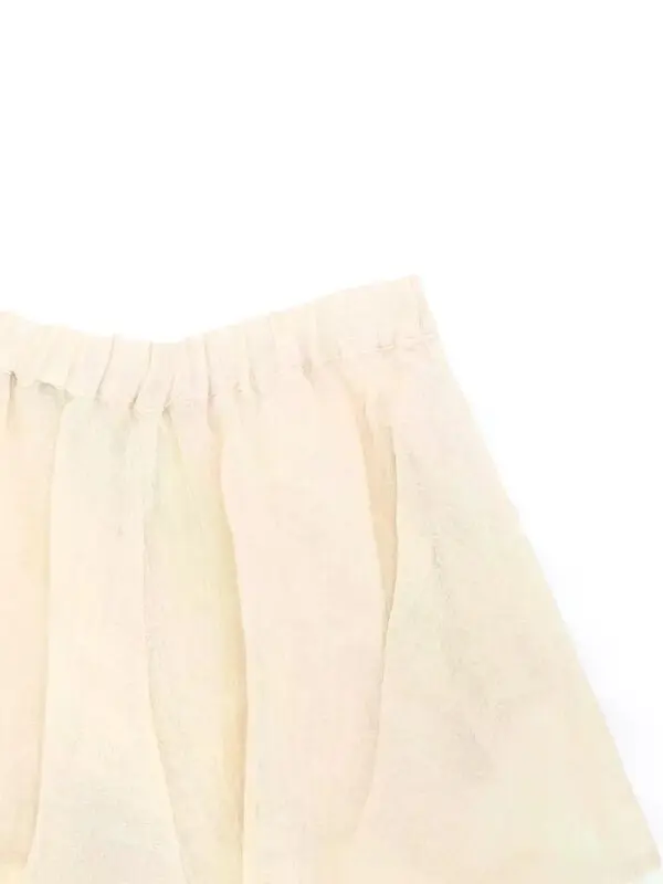 120% Lino Elasticated Flared Mini Shorts