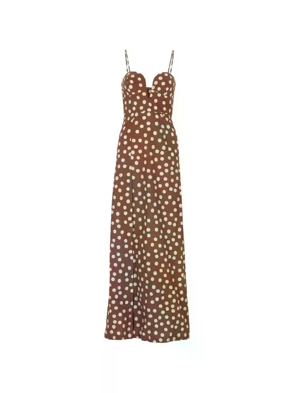 Raquel Diniz Polka Dot Maxi Dress
