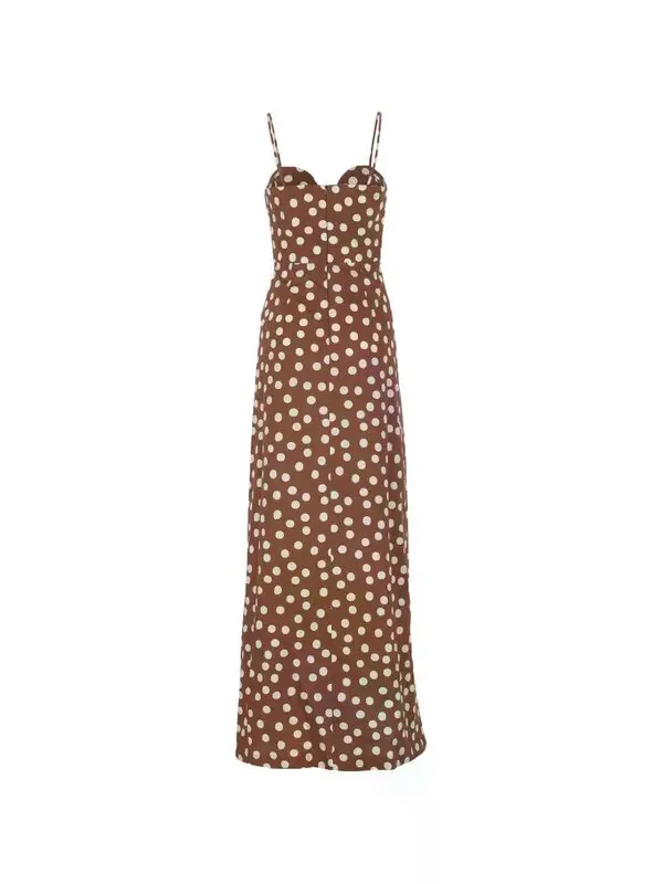 Raquel Diniz Polka Dot Maxi Dress