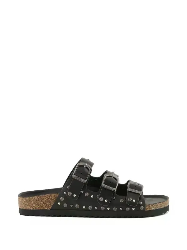 COLORS OF CALIFORNIA Studded Buckle-fastening Sandals - Black