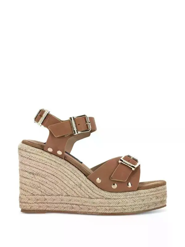 COLORS OF CALIFORNIA Capri Wedge Sandals - Brown