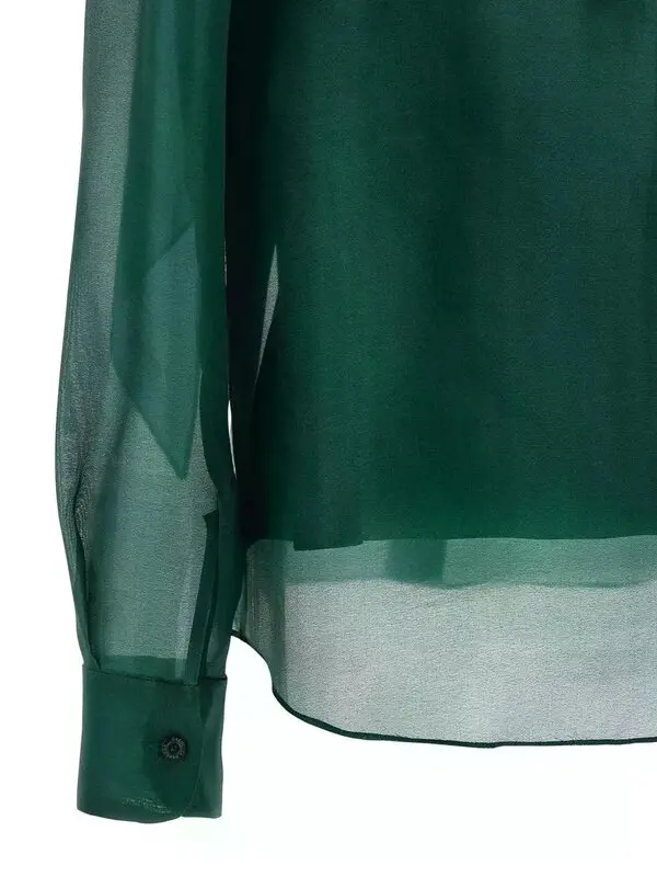 Carolina Herrera Sheer Silk Blouse