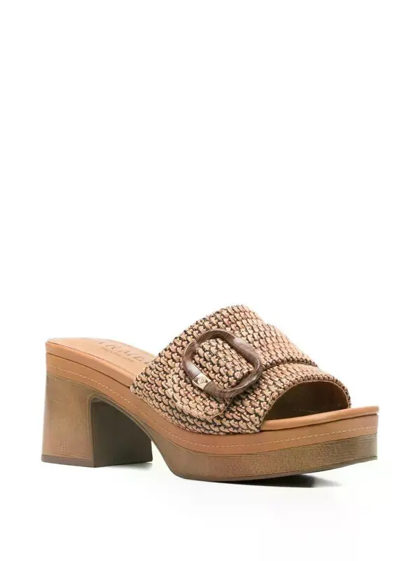 CARMELA Woven Sandals With Buckle Detail