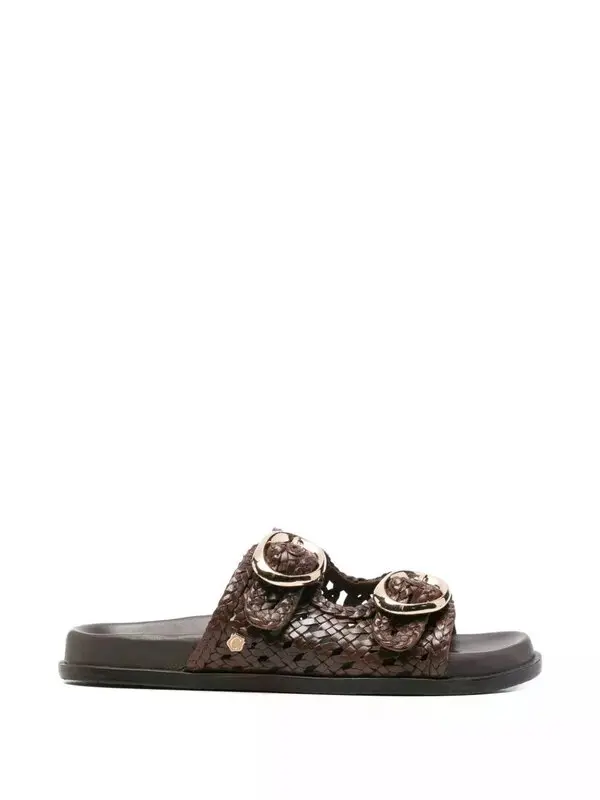 CARMELA Woven Buckle-fastening Sandals
