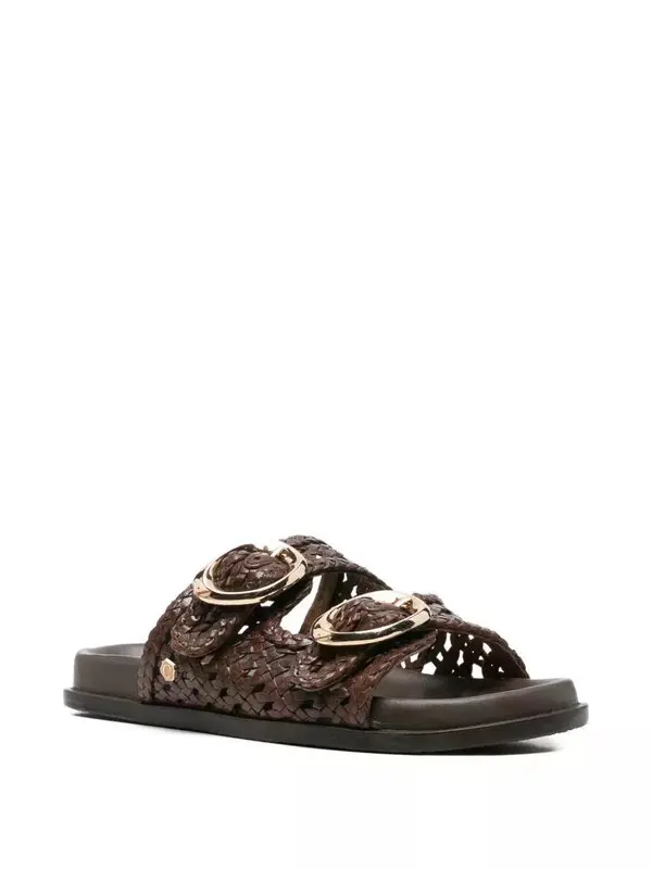 CARMELA Woven Buckle-fastening Sandals