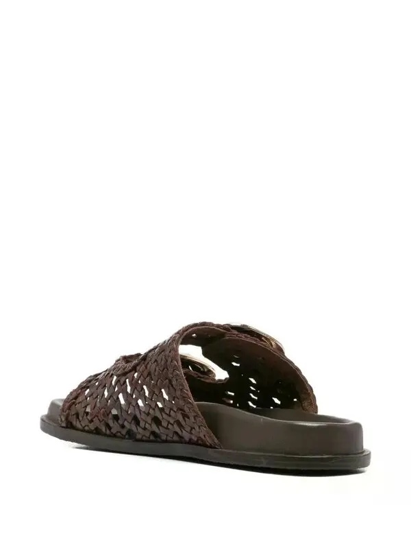 CARMELA Woven Buckle-fastening Sandals