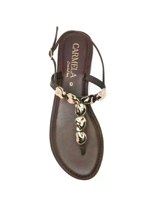 CARMELA Embellished Leather Sandals