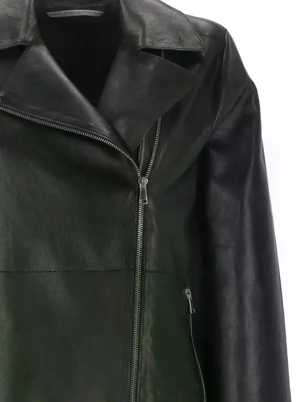 THE JACKIE LEATHERS Asymmetric Zip-fastening Jacket