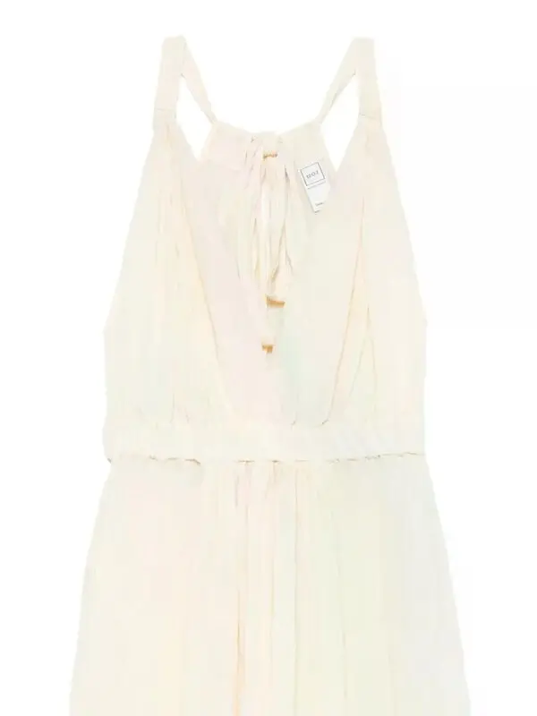 120% Lino Linen Halterneck Dress - Neutrals
